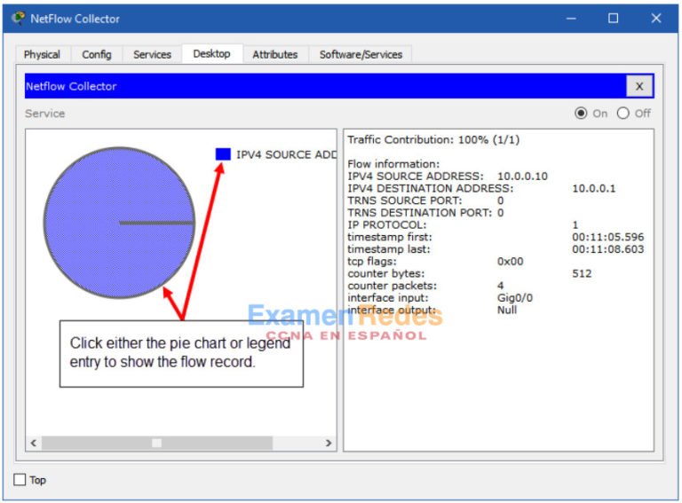 25.3.10 Packet Tracer: Explorar una implementación de NetFlow
