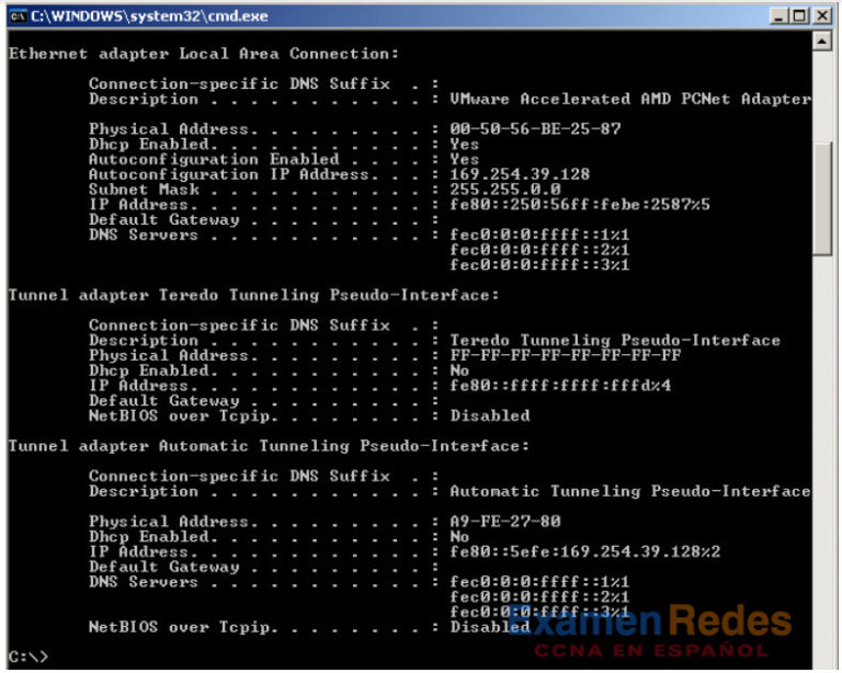 0.0.0.2 Práctica de laboratorio: Instalación del protocolo IPv6 y ...